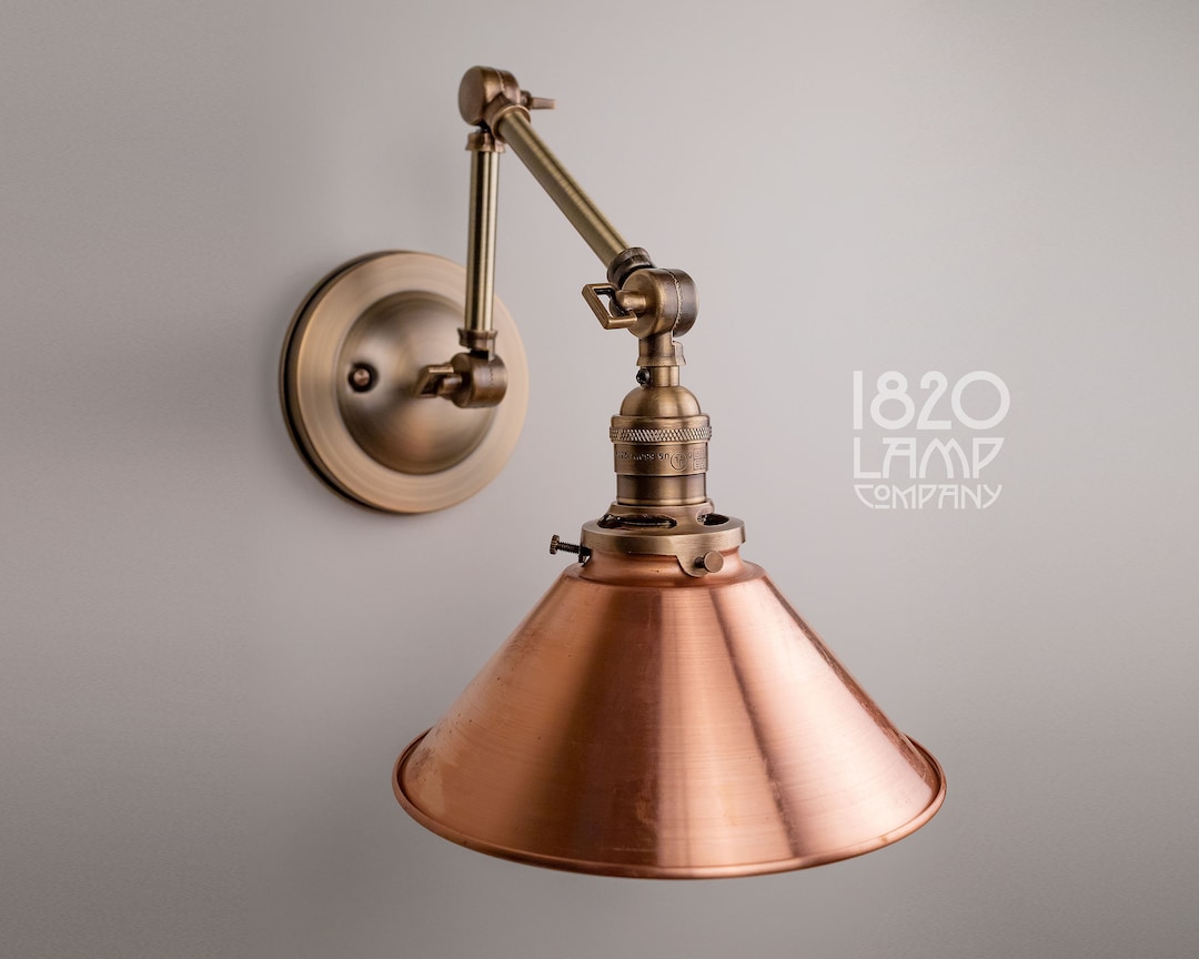 Articulating Gallery Light edison Style Arts & Crafts Swing Arm Sconce ...