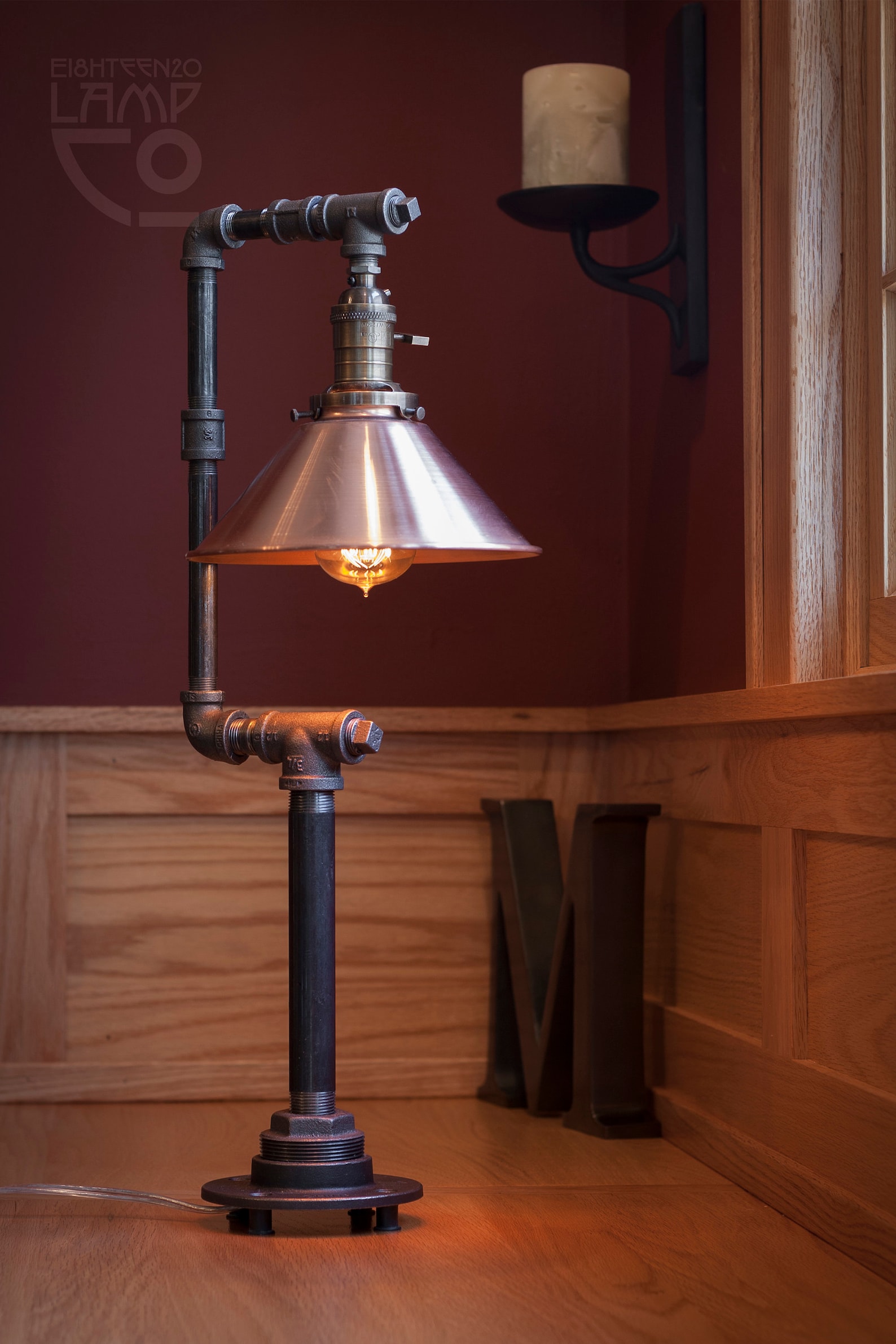 No. 10 [industrial Light Fixture – Edison Bulb Pipe Lamp] - Etsy