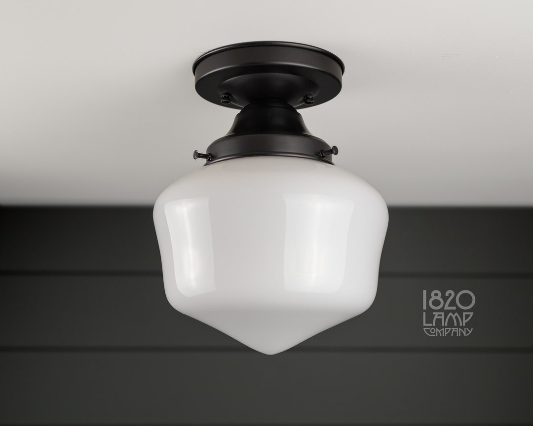 Schoolhouse (no. 7) Ceiling Light Fixture [semi-flush Mount] - Etsy