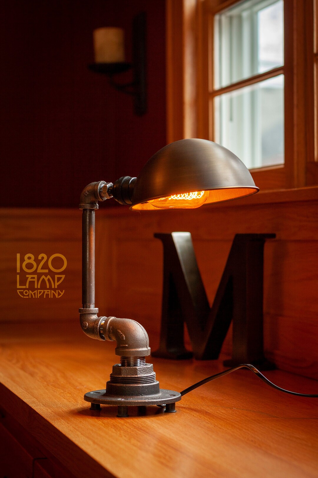 Hygge Parabolic [industrial Light Fixture – Edison Bulb – Pipe Lamp] - Etsy