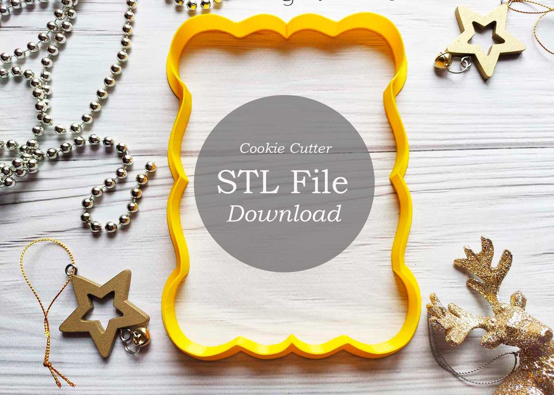 Plaque Cookie Cutter STL File Instant Download, STL Cookie Cutter File ...