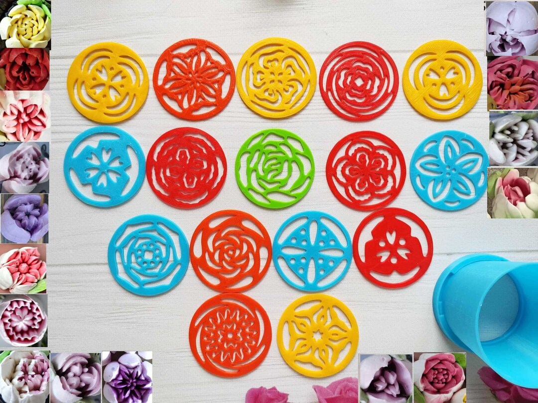 Tulip Icing Nozzle Tips: 16-piece Cake Decorating Set - Etsy