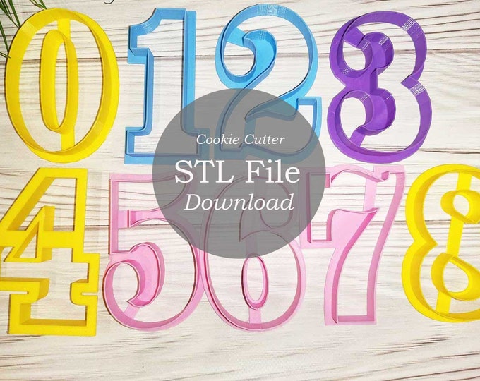 Numbers 0-9 3d-printable Stl-file. Numbers in Arial Font for 3D ...