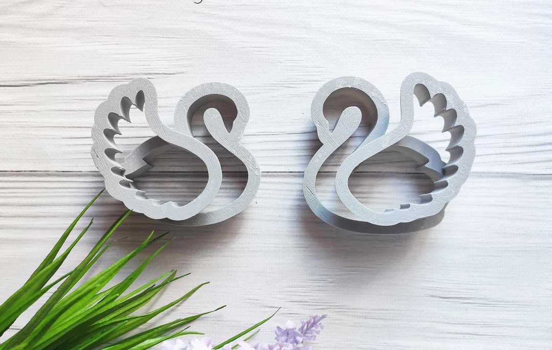 Swan Cookie Cutter Set: Mirrored Pair, Bird Fondant Cutter - Etsy