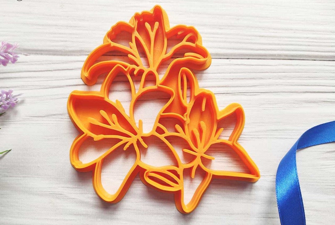 Flower Cookie Cutter-stamp / Lily Flower Cookie Cutter/ Lilies - Etsy