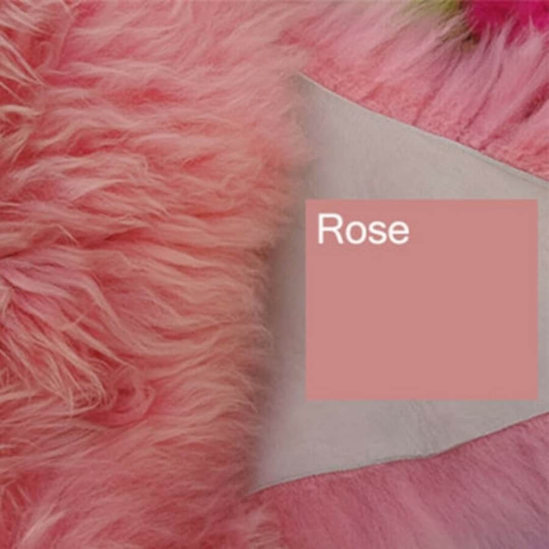 Top Eco Lambskin Sheepskin Skins Pink Rose Pink Color New L-XL - Etsy