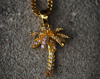 Gold Palm Tree Chain - Etsy