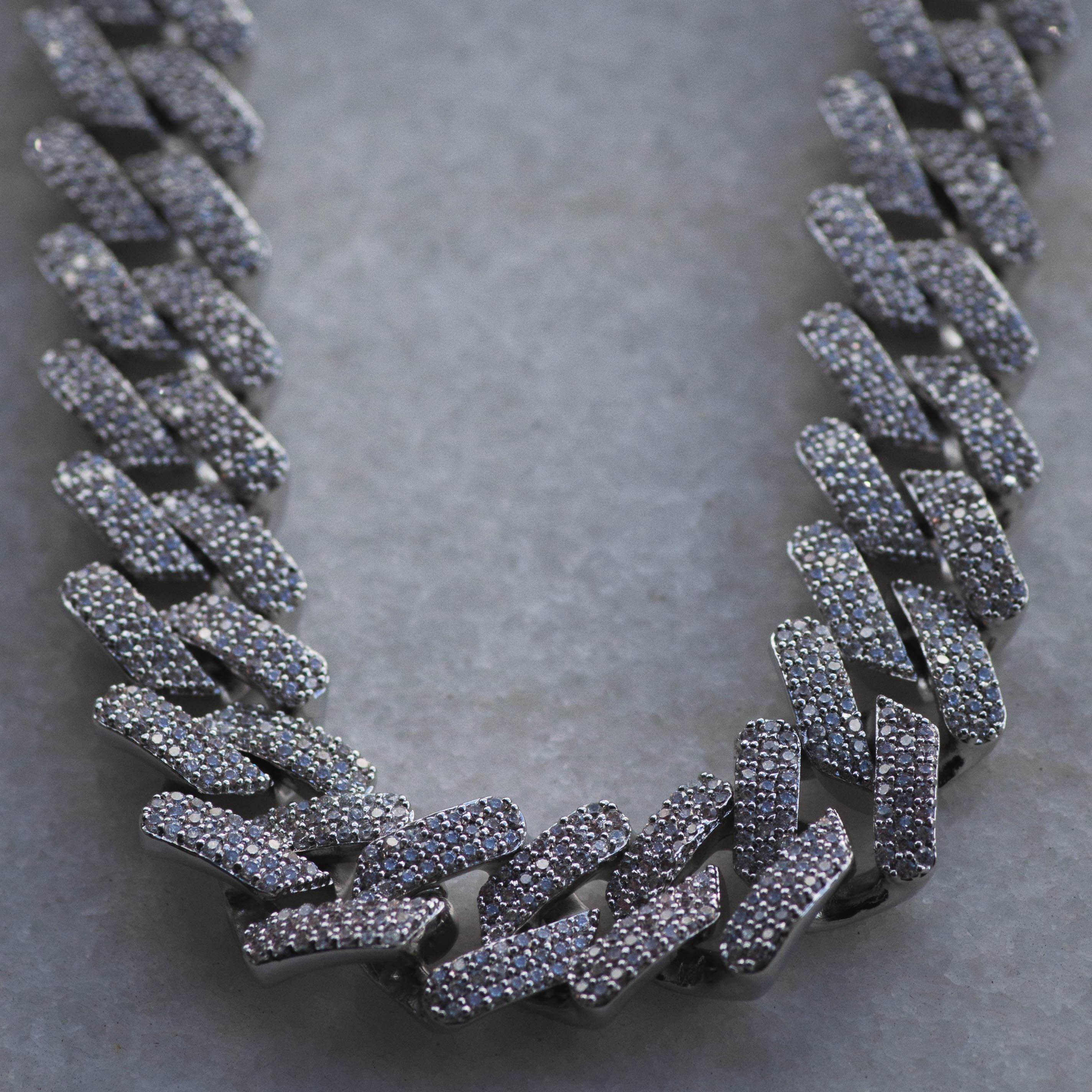 Diamond Prong Cuban Link Chain Choker Necklace Solid Iced Out - Etsy