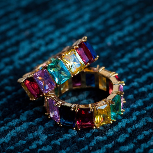 Multi Colored Rings - Etsy