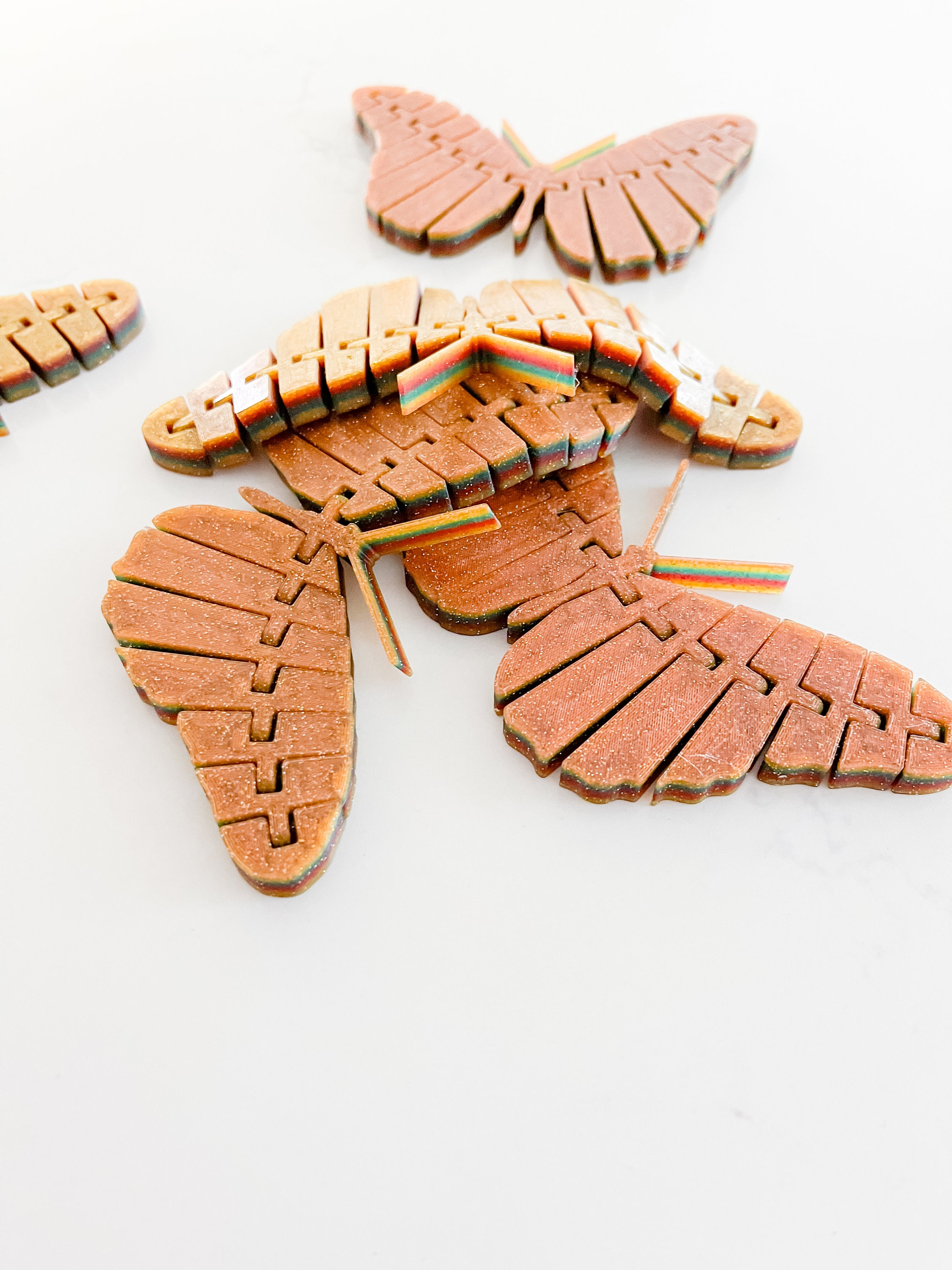 Butterfly Fidget Toy, Rainbow Glitter, Anxiety Pet, Sensory Toy, Bug ...