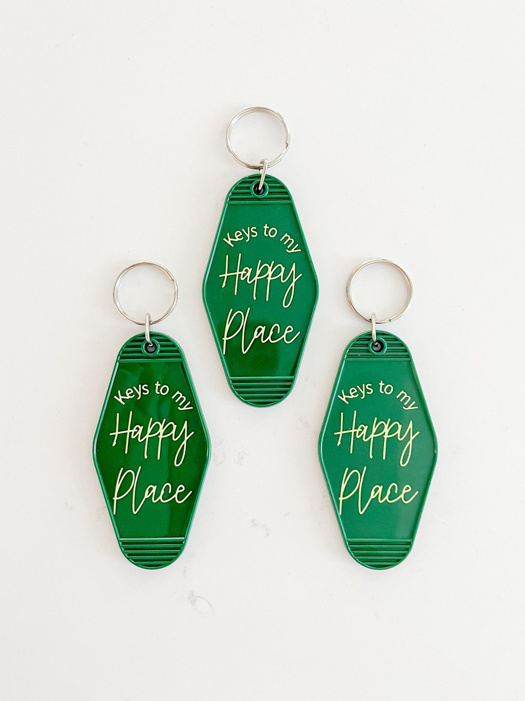 Keys to My Happy Place Keychain, Keychain, Gift for Her, Best Friend ...
