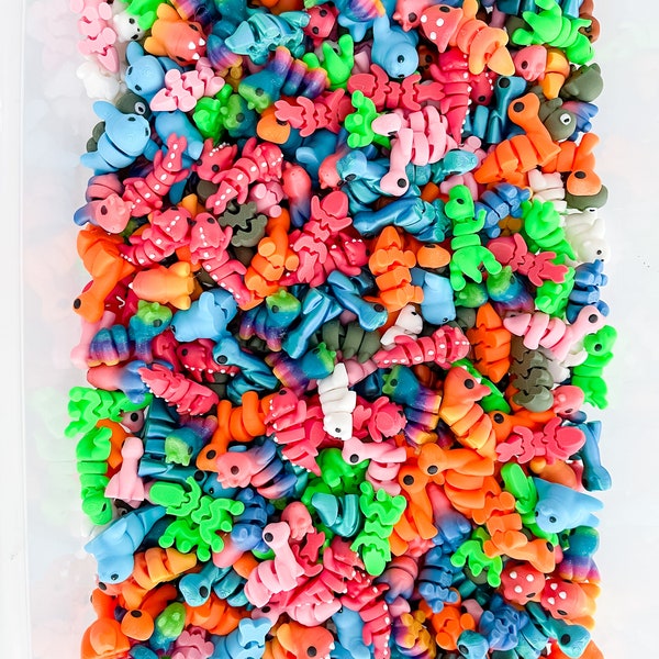 Micro 3d Printed Articulated Animals - Etsy