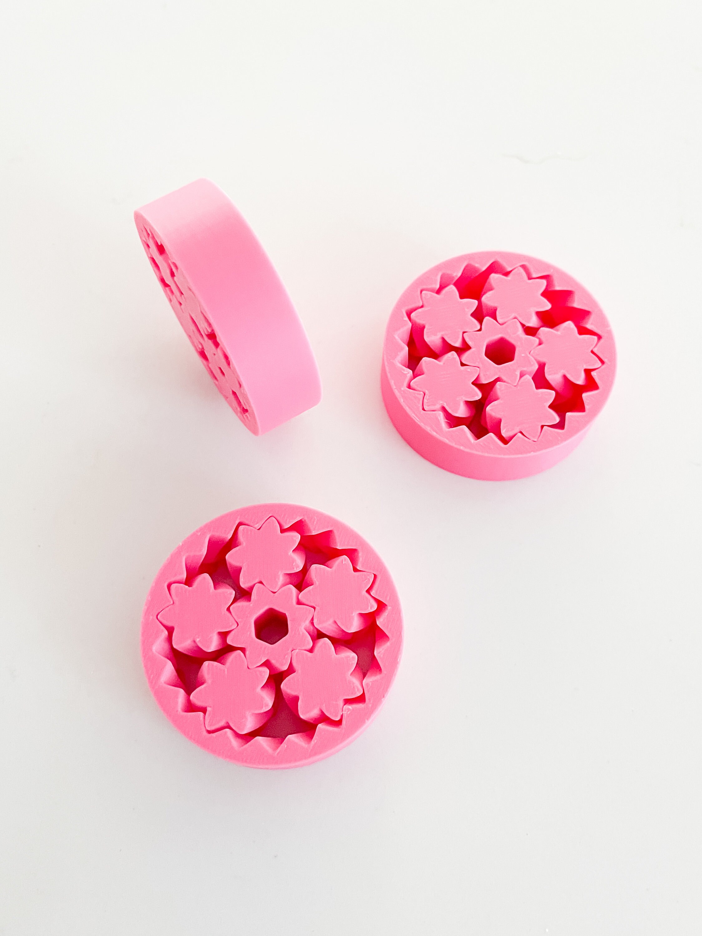 Gear Fidget Toy, Pink 3D Printed, Anxiety Toy, Sensory Toy, Spinning ...