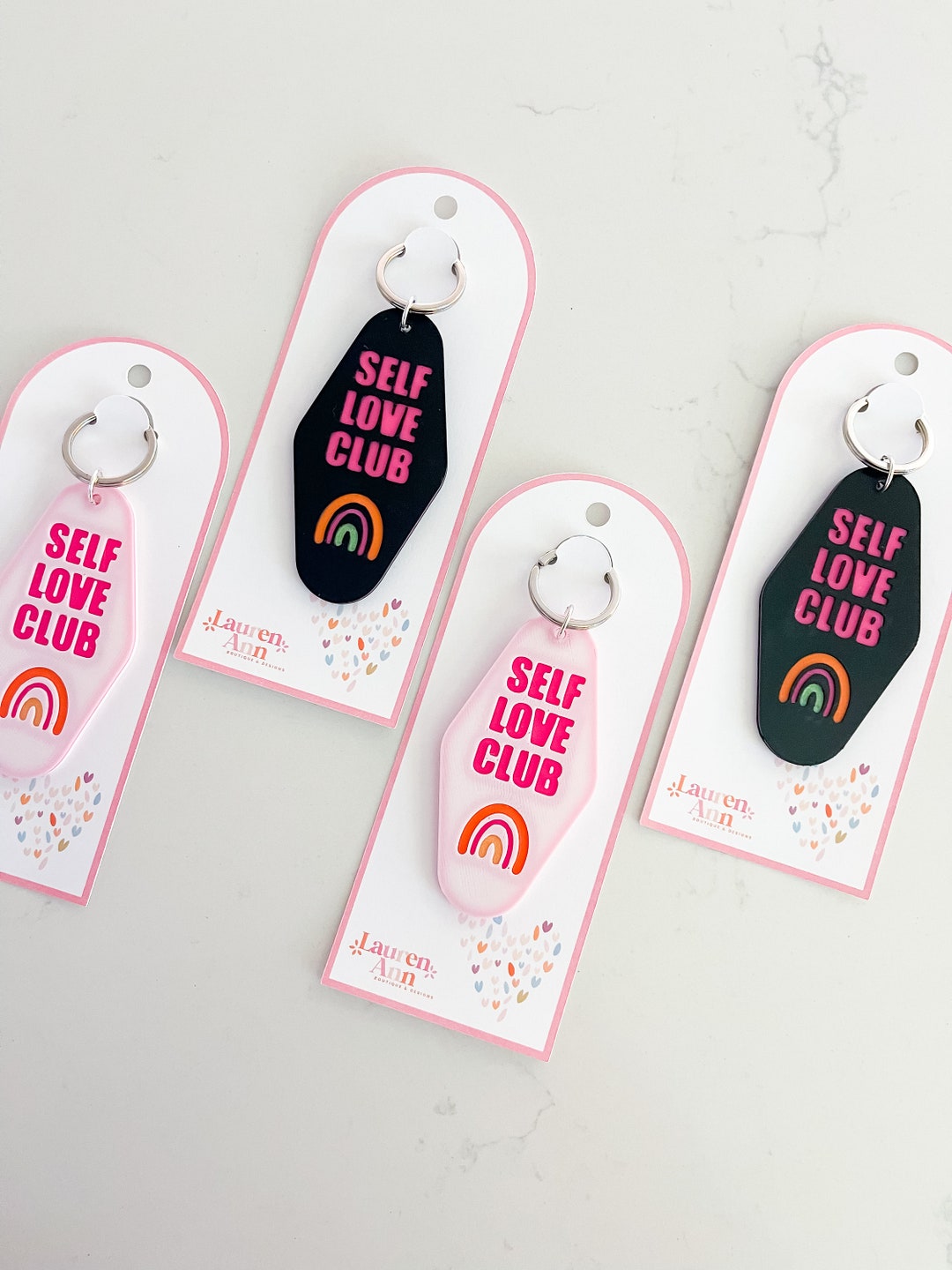 Self Love Club Motel Keychain, Cute Keychain, Motel Keychain, 3D ...