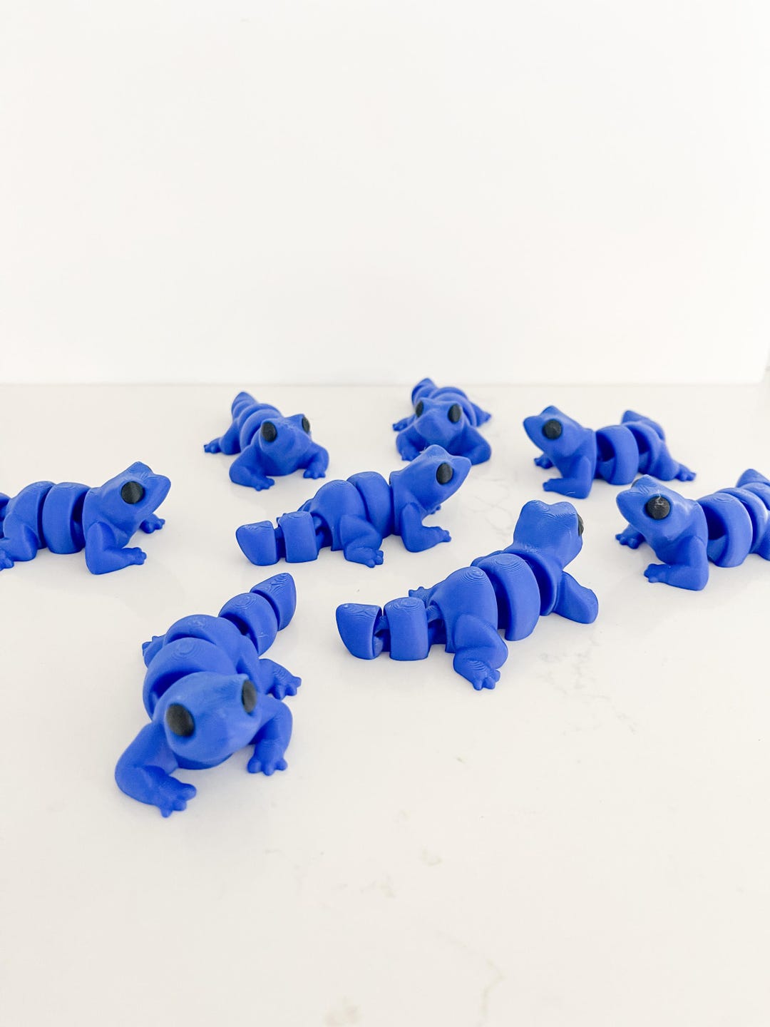 Royal Blue Articulated Lizard Fidget Toy 3D Printed Fidget Sensory Toy ...