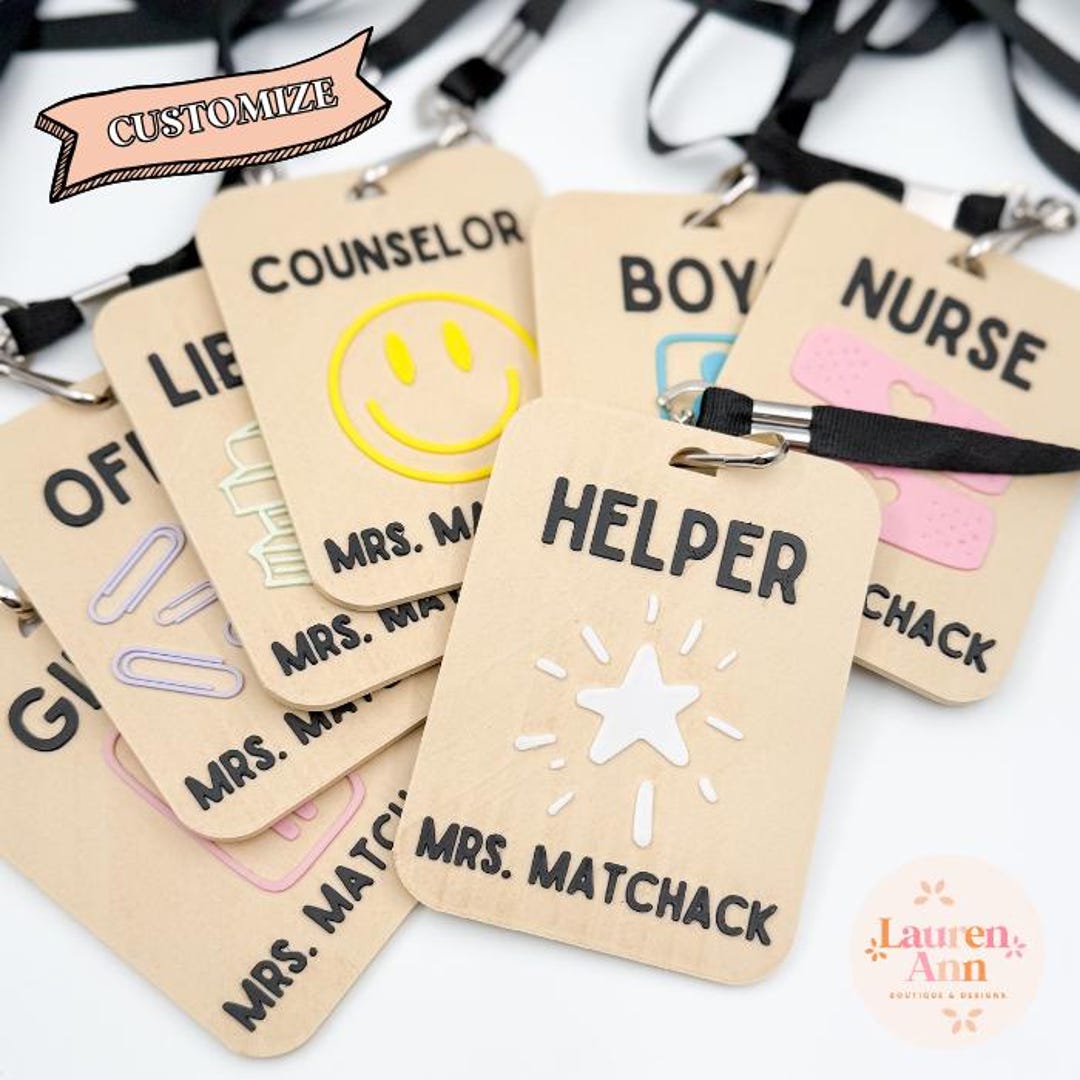 Customizable 3D Printed Teacher Hall Passes | Hall Pass | Teacher Gifts ...
