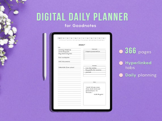 Daily Digital Planner Minimalistic Daily Digital Planner - Etsy