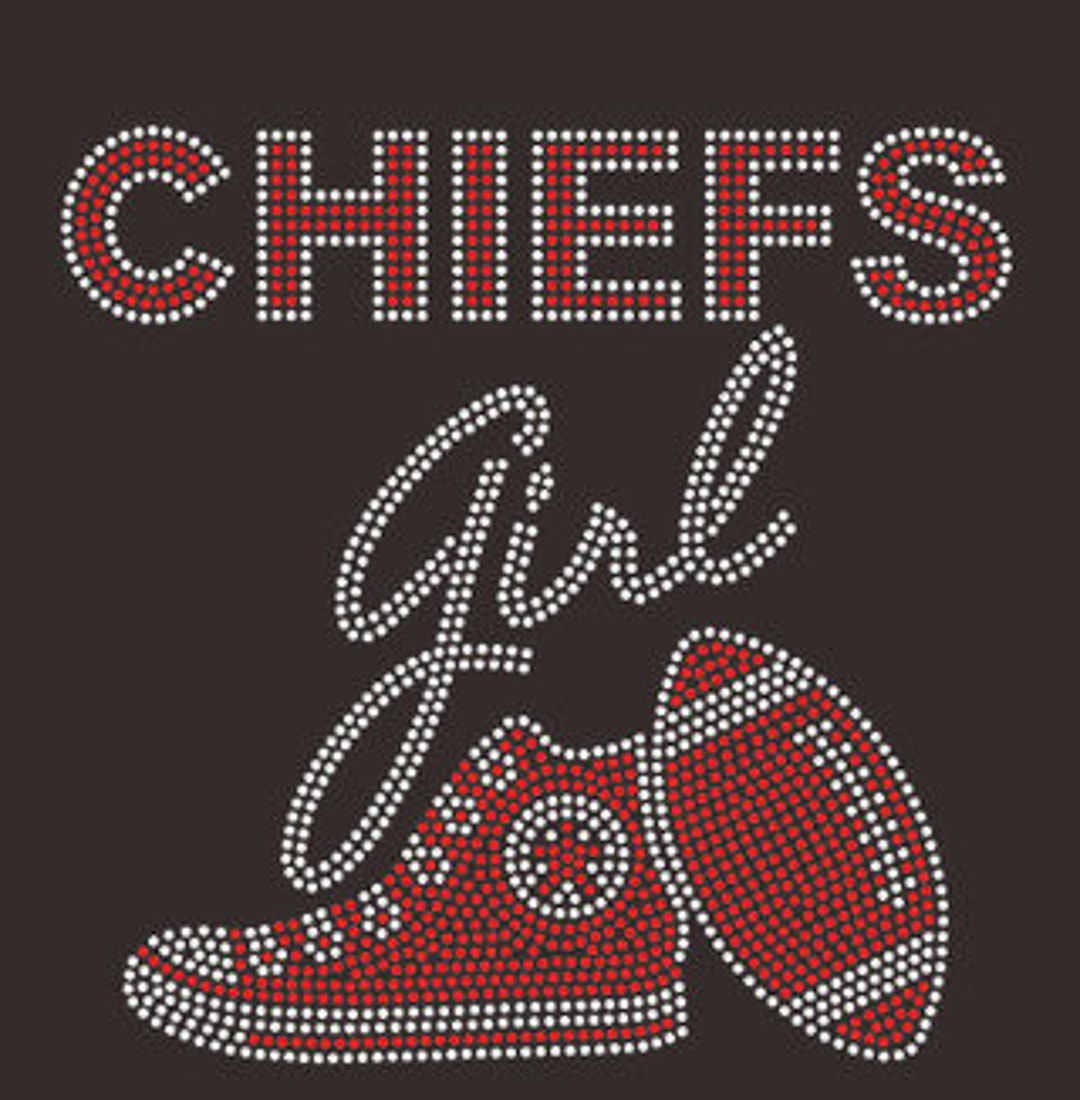 Chiefs Rhinestone Tees, Bling Chiefs Sneakers, Bling Chiefs Pumps - Etsy