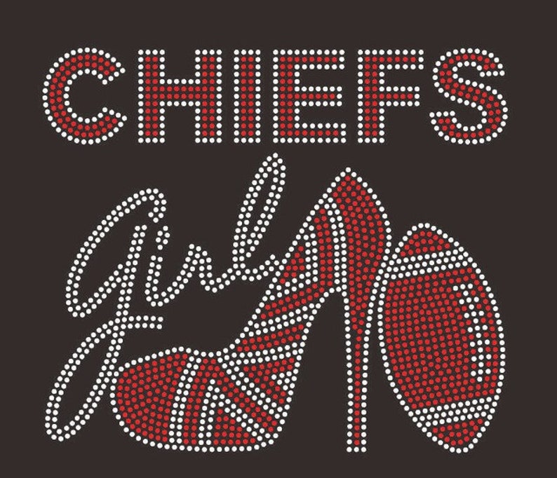 Chiefs Rhinestone Tees, Bling Chiefs Sneakers, Bling Chiefs Pumps - Etsy