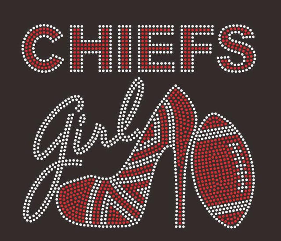 Chiefs Rhinestone Tees, Bling Chiefs Sneakers, Bling Chiefs Pumps - Etsy