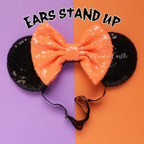 Mickey Elastic Headband Ears - Etsy