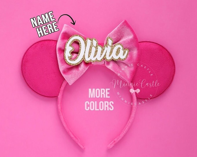 Personalized Mickey or Minnie Ears, Custom Mickey Ears, Personalized ...