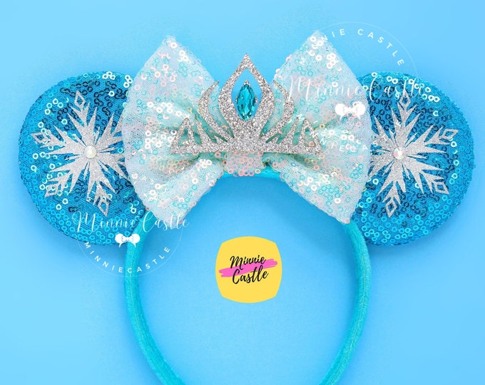 Elsa Minnie Ears, Elsa Mouse Ears, Elsa Ears, Frozen Ears, Frozen ...