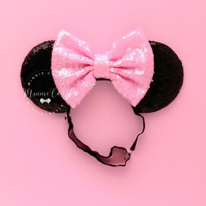 Mickey Ears, Baby Pink Minnie Ears, Baby Toddlers Minnie Ears, Pink Bow ...
