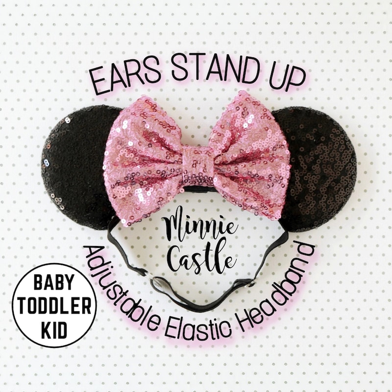 Sequin Mouse Ear Headband - Etsy