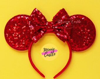 Red Classic Minnie Ears - Etsy