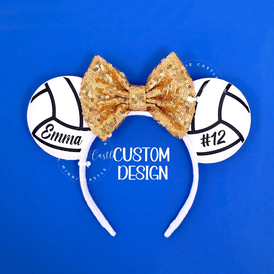 Personalized Volleyball Mouse Ears, Custom Team Mickey Ears, Minnie ...