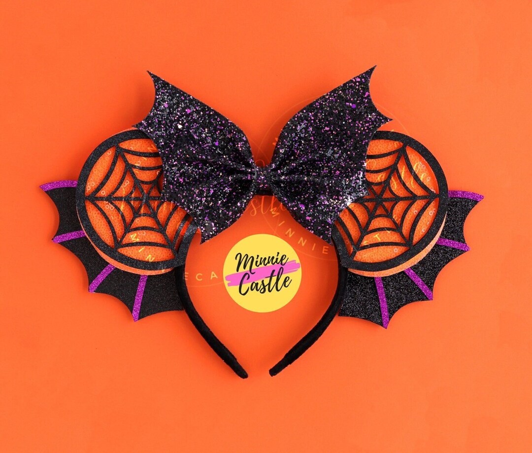Bat Wings Mickey Ears, Halloween Mickey Ears, Halloween Ears, Bat Bow ...