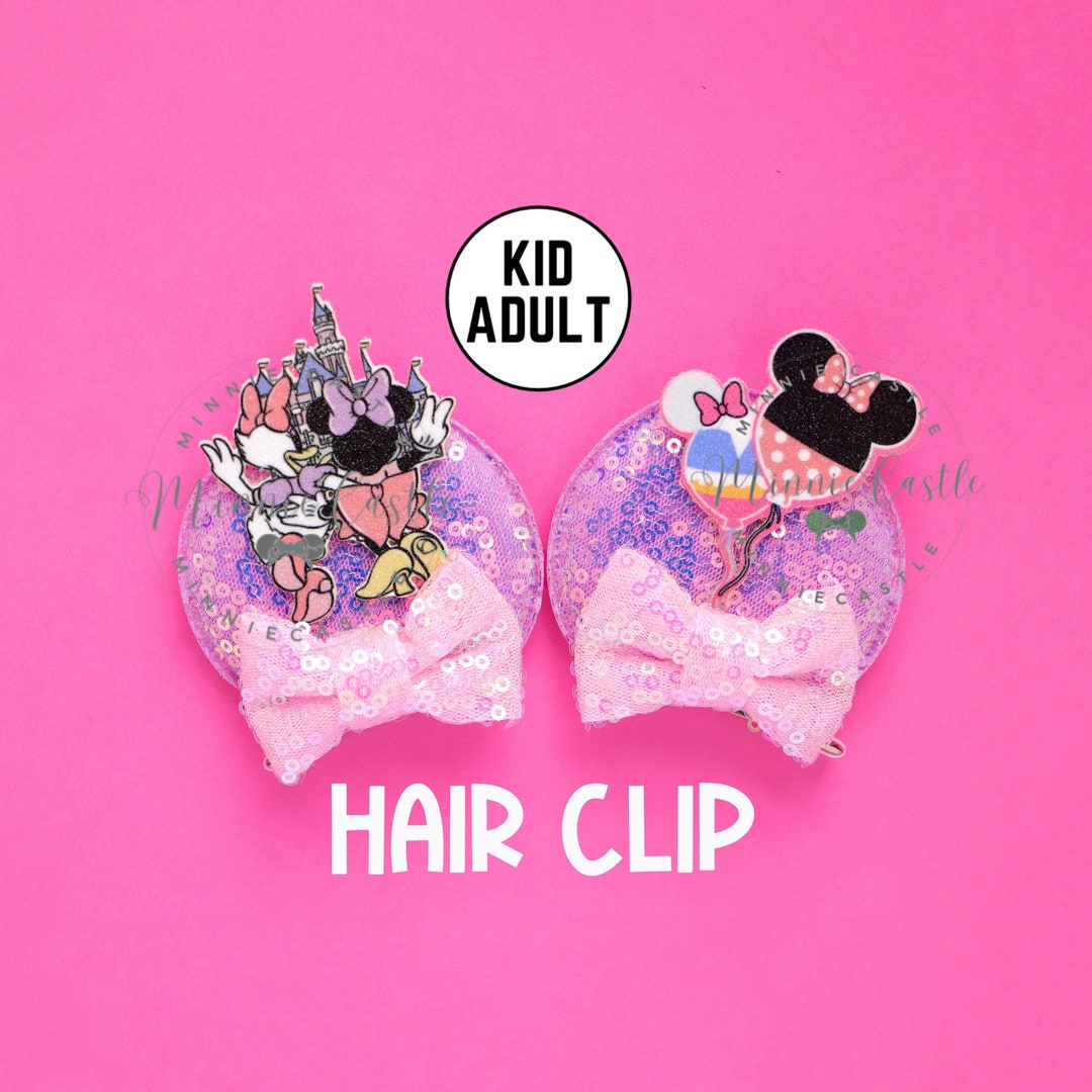 Minnie & Daisy Minnie Hair Clips, Mickey Ears, Best Friends Adult Mouse ...