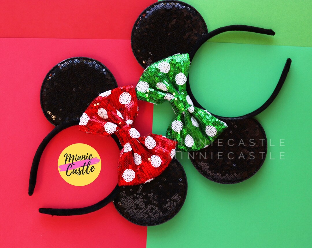 Christmas Mickey Ears, Mickey Ears, Christmas Ears, Christmas Minnie ...