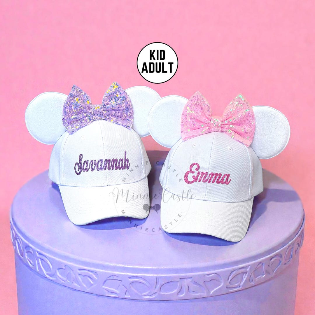 Personalized Mickey Hat, Custom Minnie Ears Hat, Mouse Ears Baseball ...
