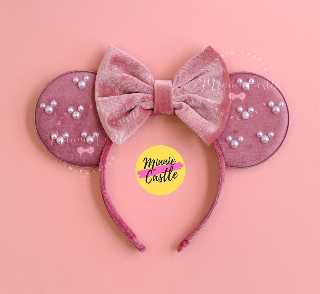 Mickey Pearl Mouse Ears, Mickey Ears, Indian Pink Mickey Ears, Mauve ...