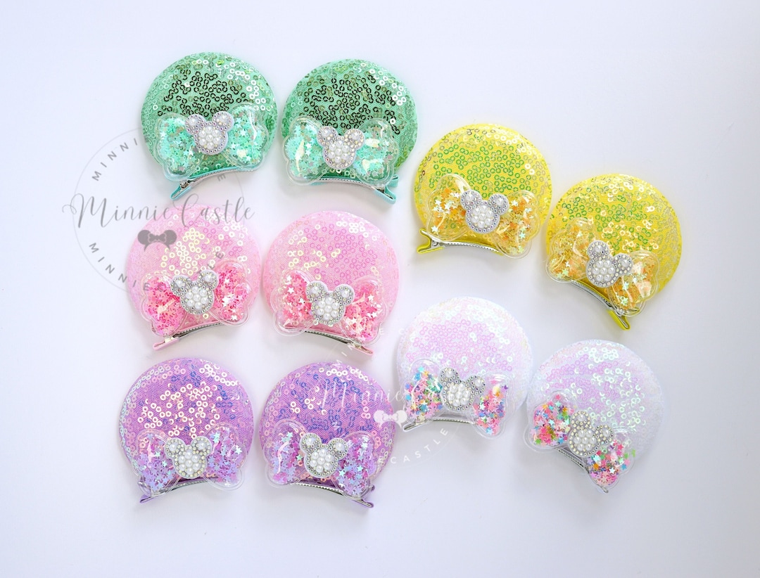 Mickey Ears Hair Clips, Mickey Ears, Minnie Ears Hair Clips for Toddler ...