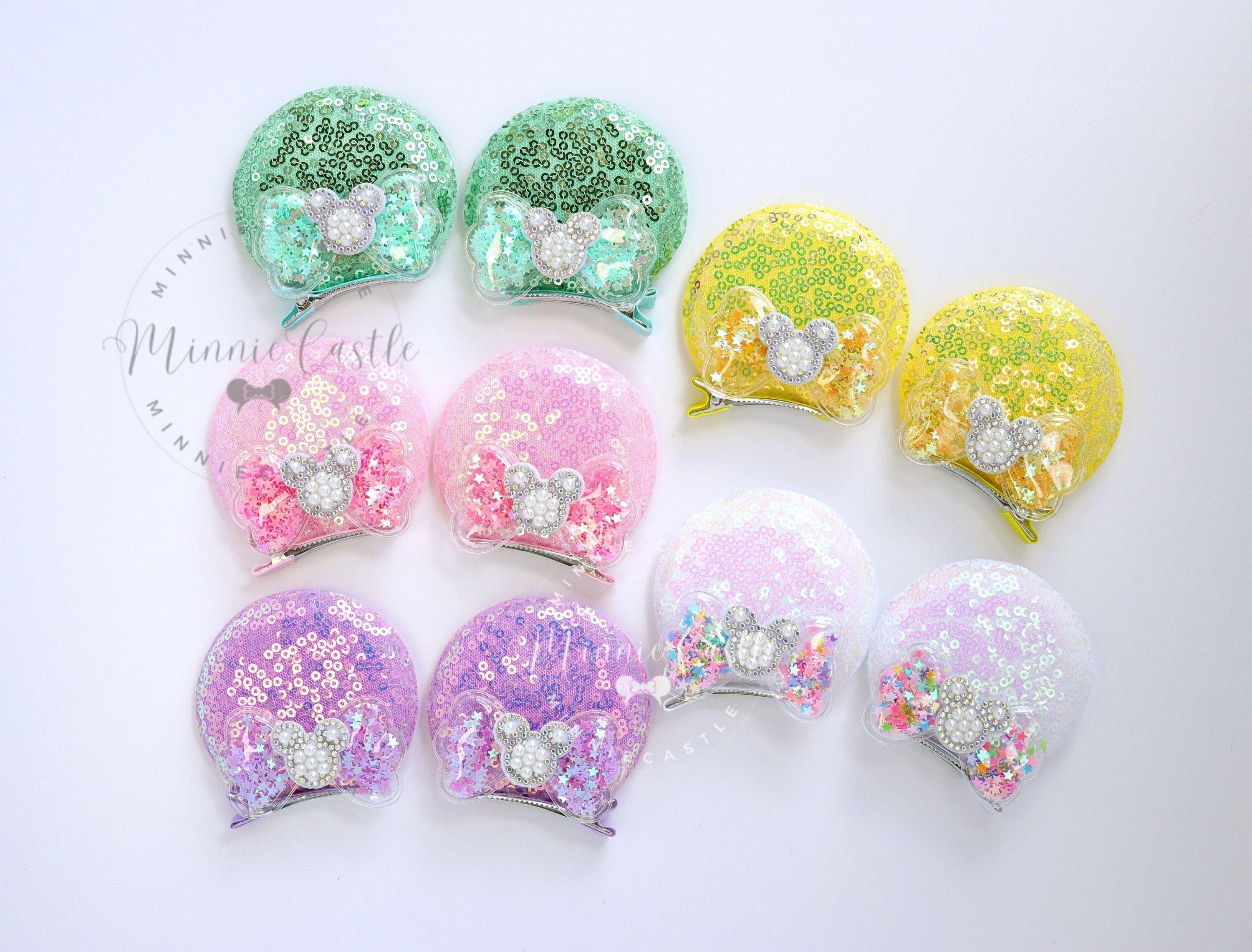 Mickey Ears Hair Clips, Mickey Ears, Minnie Ears Hair Clips for Toddler ...