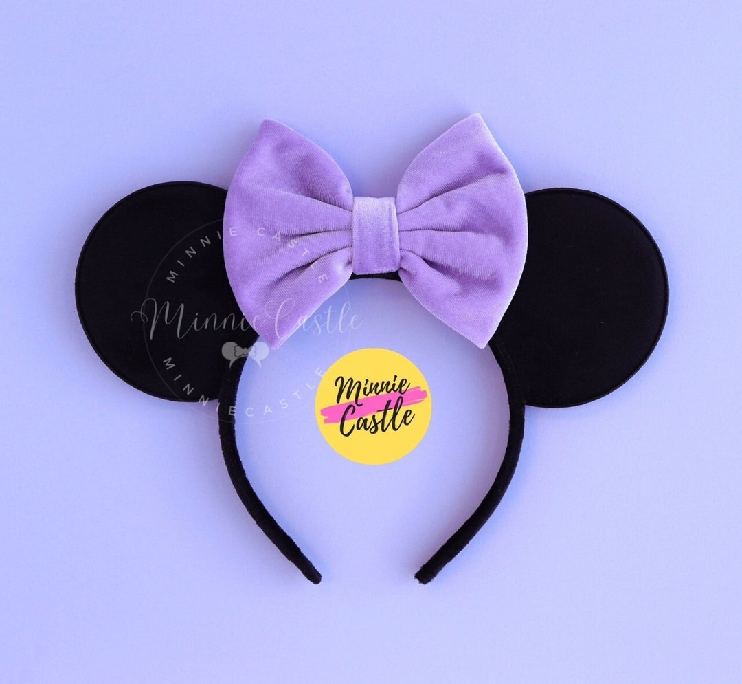 Mickey Ears, Lavender Bow Mickey Ears, Lilac Mouse Ears, Minnie Ears ...