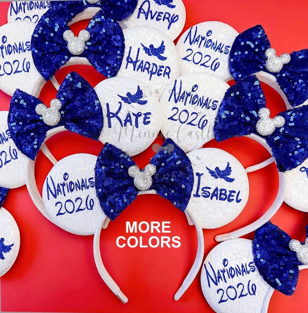 Nationals 2026 Cheer Mickey Ears, Custom Team Mouse Ears, Cheerleading ...