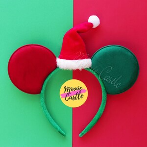 Mickey Ears, Santa Hat Mickey Ears, Mickey Ears, Christmas Minnie Ears ...