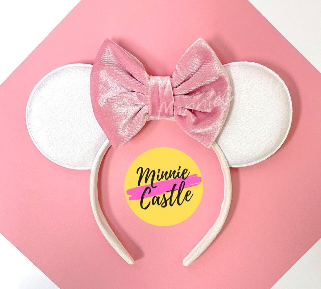 Mickey Ears, White Mickey Ears, Pink Mouse Ears, Minnie Ears, Velvet ...