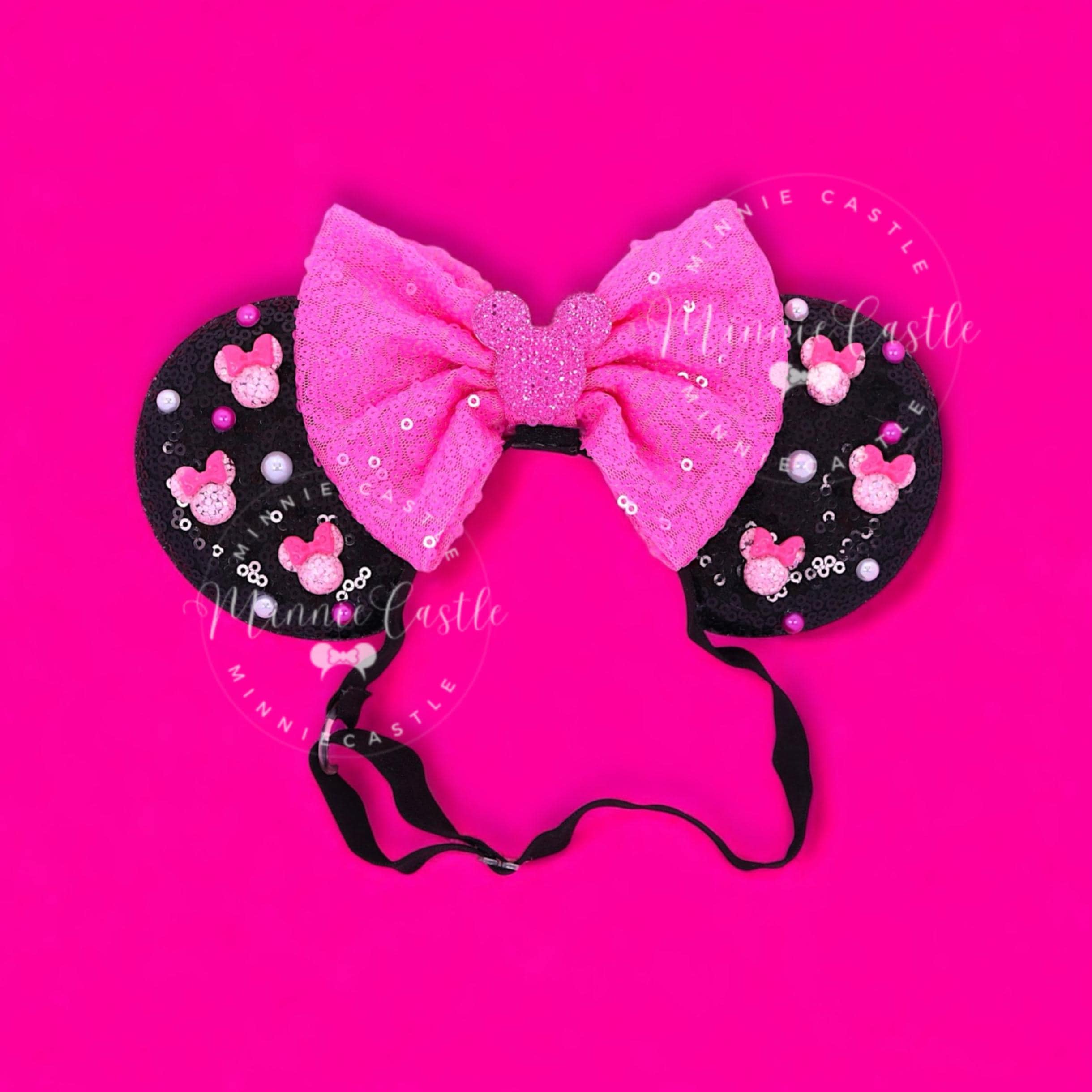 Cute Pink Mouse Head Mickey Ears, Minnie Ears for Babies, Kid Pink ...