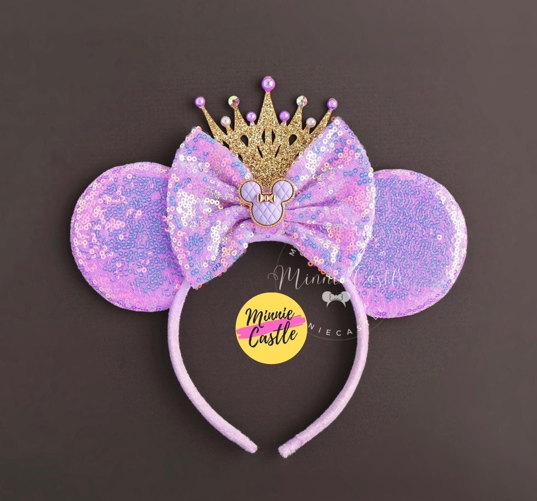 Mickey Ears With Crown, Minnie Ears, Lavender Mickey Ears, Princess ...