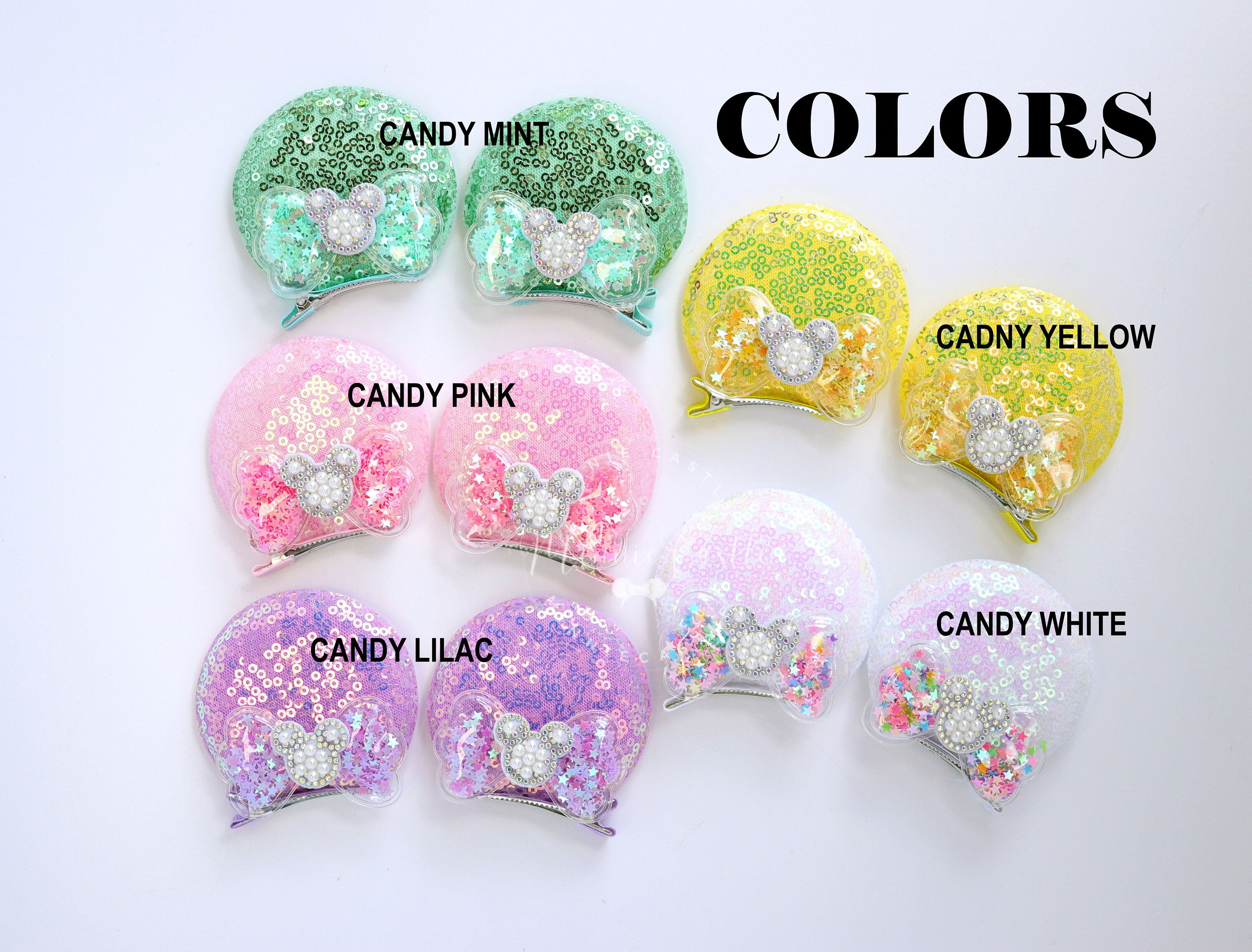 Mickey Ears Hair Clips, Mickey Ears, Minnie Ears Hair Clips for Toddler ...