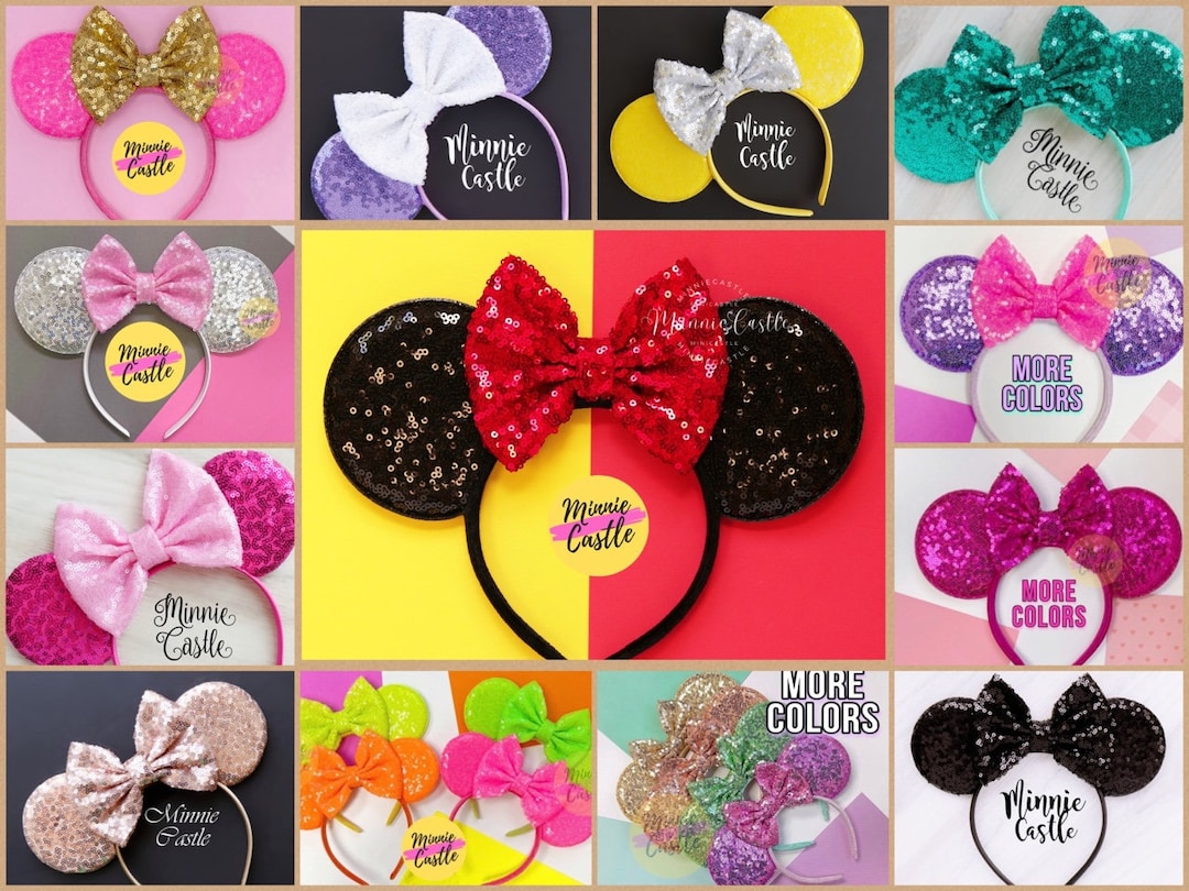 Mickey Ears, Minnie Ears, Classic Mouse Ears, Sequin Mickey Ears, Mouse ...