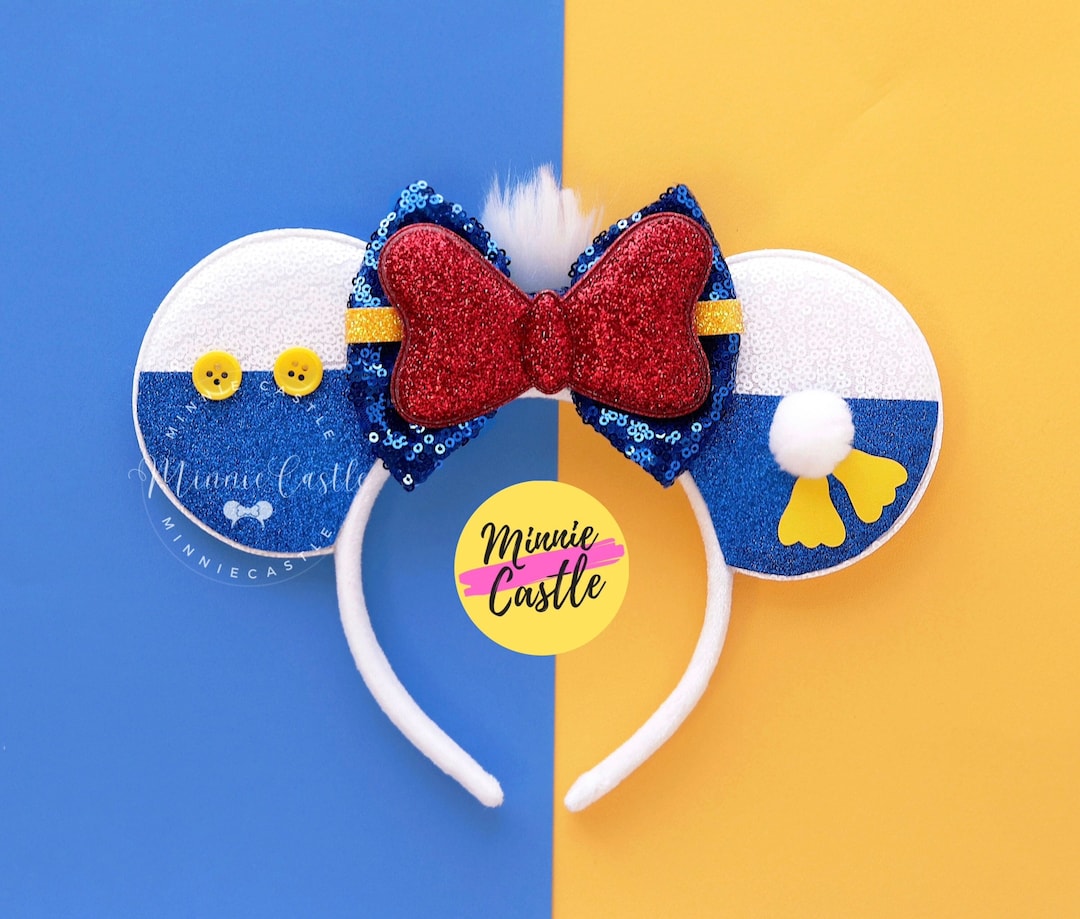 Donald Mickey Ears, Mickey Ears, White Duck Mouse Ears, Minnie Ears ...