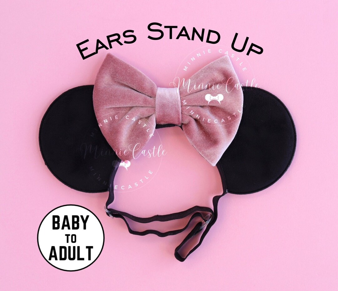 Mickey Ears, Indi Pink Mickey Ears, Minnie Ears, Mauve Bow Mouse Ears ...