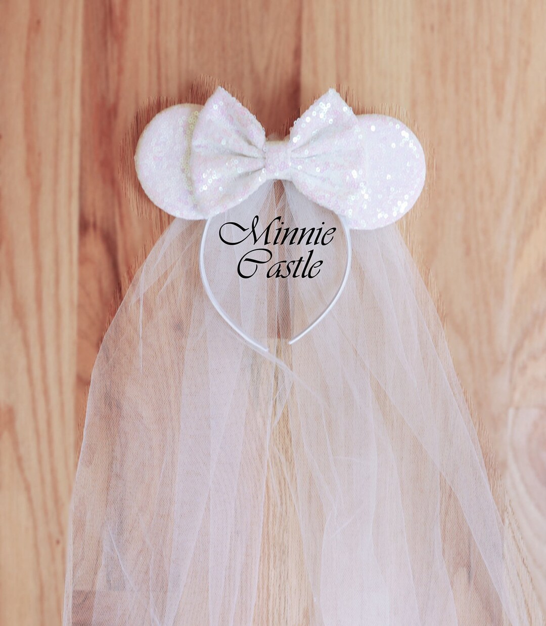 Bride Minnie Ears, Bride Mickey Ears With Veil , Bride Ears, White ...