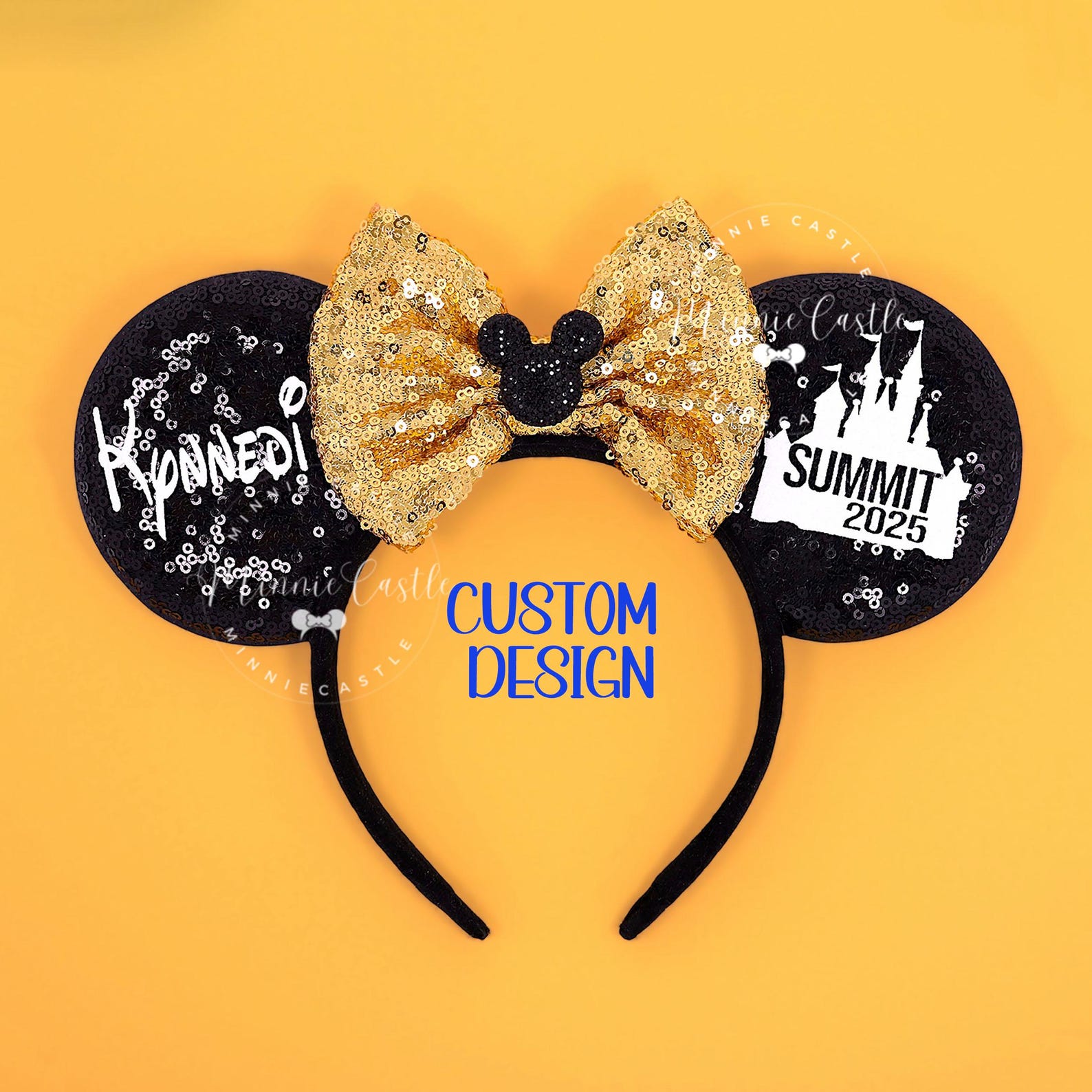 Personalized Cheer Mouse Ears, Custom Logo Mickey Ears, Summit Minnie ...